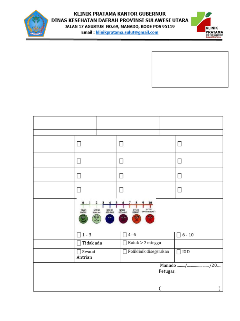 Formulir Skrining Pasien Klinik | PDF