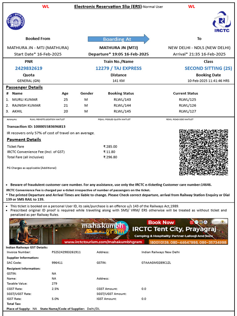 Return Ticket | PDF | Identity Document