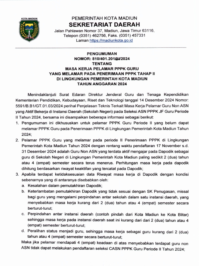 PENGUMUMAN-RTG-GURU | PDF