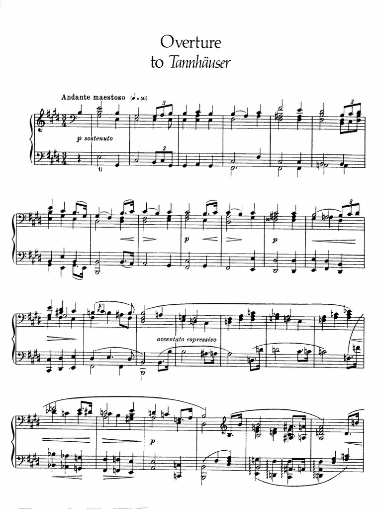 (SCORE) Liszt - Tannhauser Overture | PDF