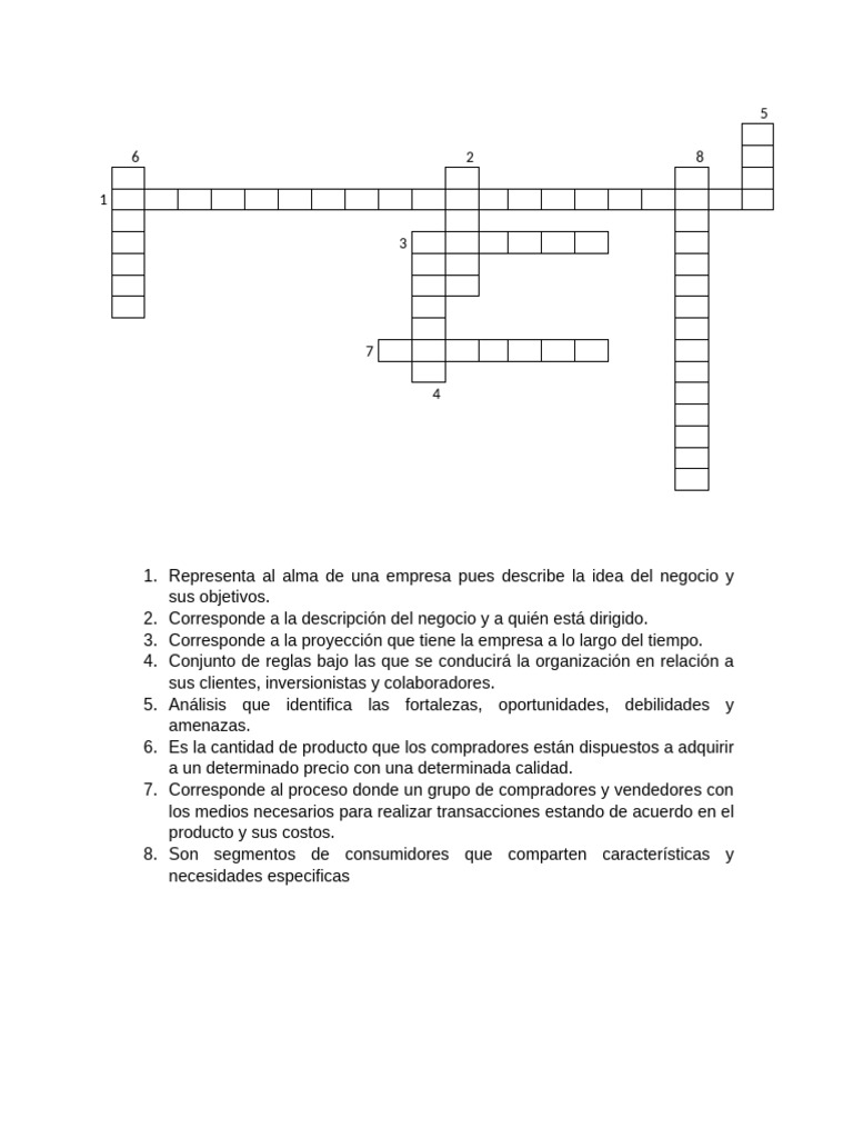 Crucigrama 6° | PDF
