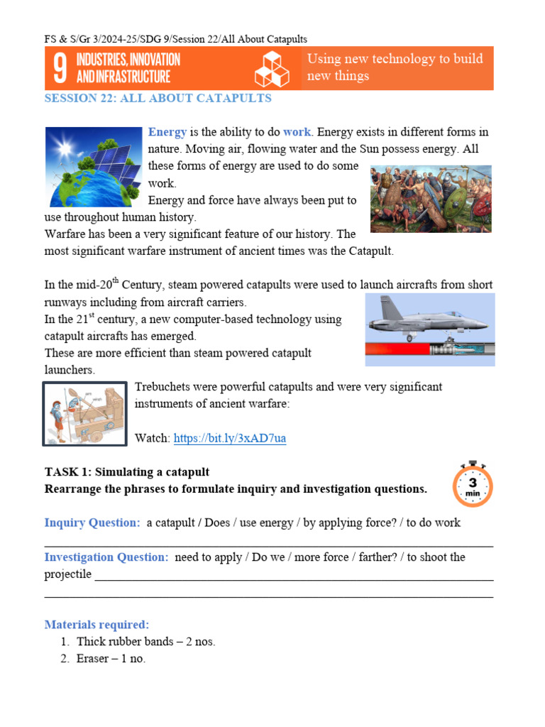 G3 S22 Student Record Sheet | PDF | Force