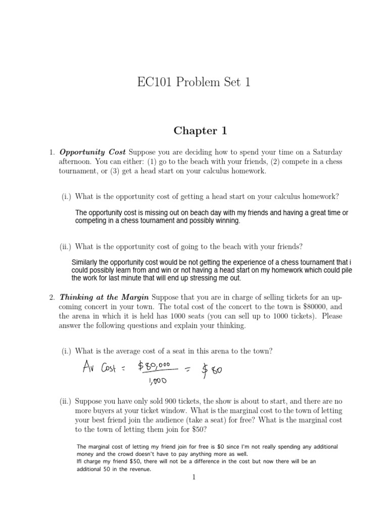 EC101 Problem Set 1 June 2024 | PDF | Economies | Economics