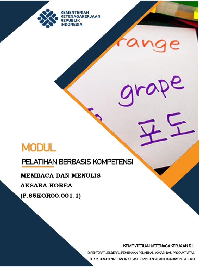 P.85KOR00.001.1 - Membaca Dan Menulis Aksara Korea - 2023 | PDF