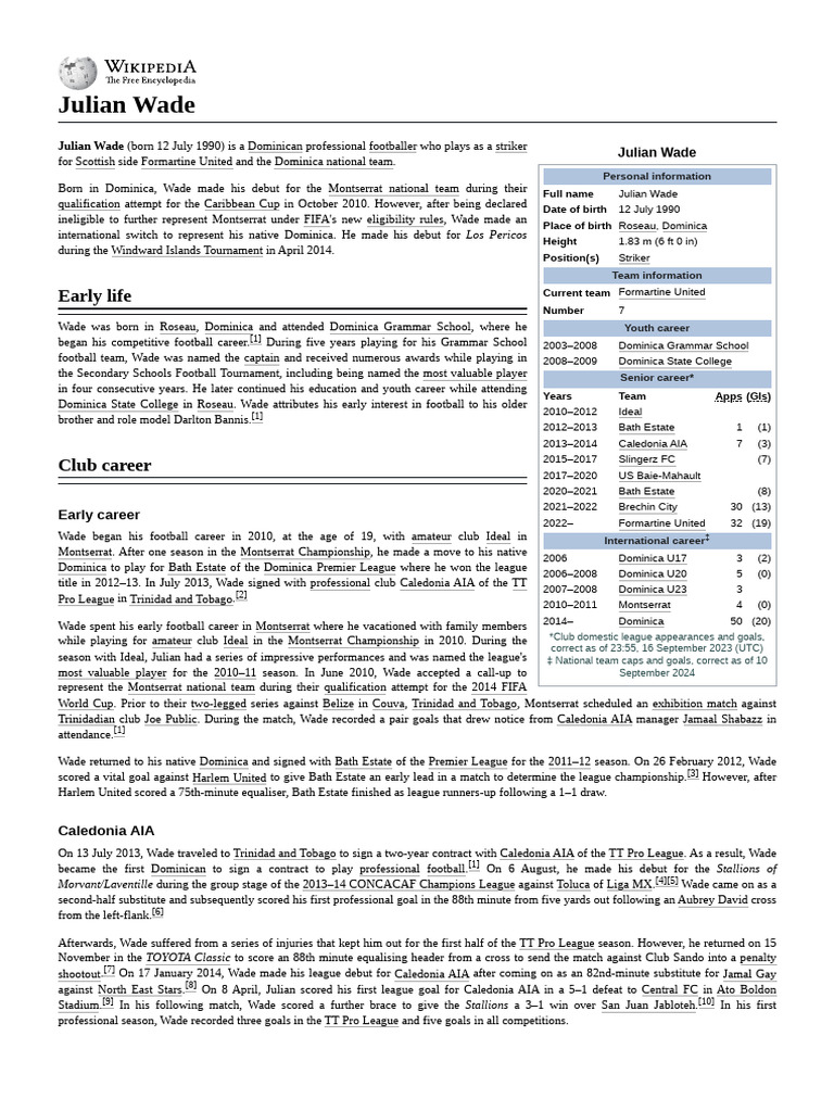 Julian_Wade | PDF | Association Football | Association Football Clubs