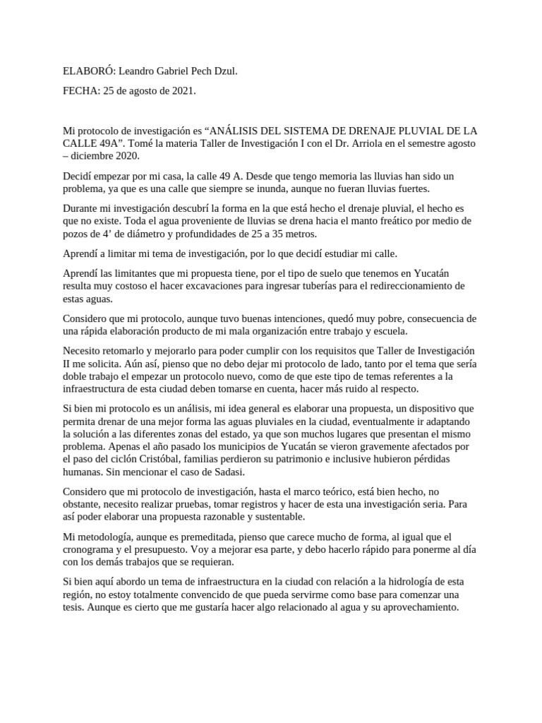 Ensayo - Leandro G. Pech Dzul 25-Ago-21 | PDF