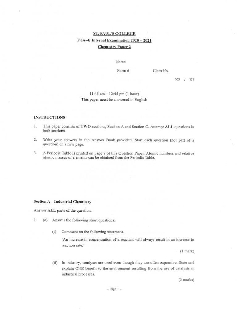 SPC 2021 S6 Paper 2 | PDF