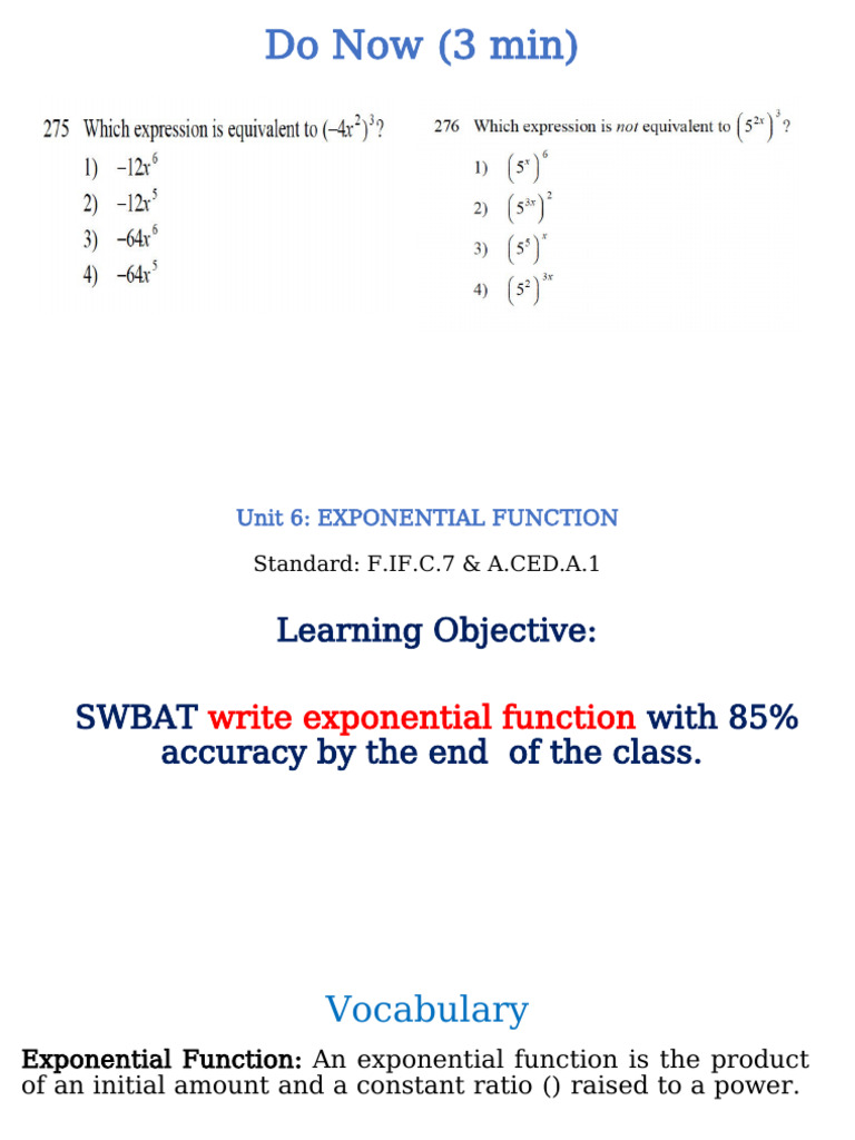 02 - 10 - Exponential Function | PDF