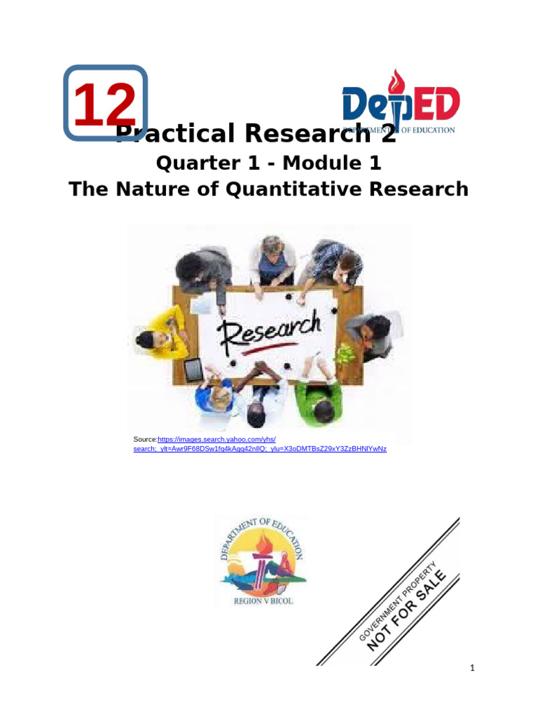 Practical Research 2 Module 1 Q1 | PDF | Quantitative Research | Statistics