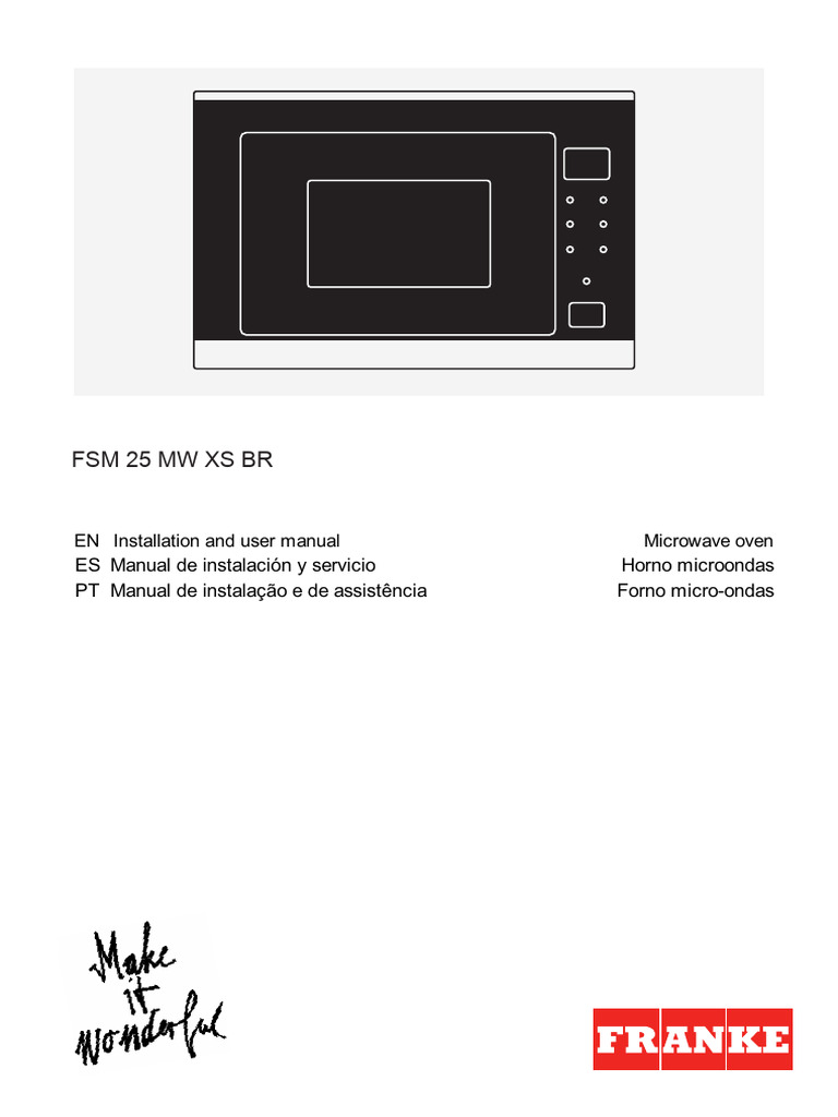 Microwave Oven Installation & User Guide | PDF | Oven | Ac Power Plugs ...