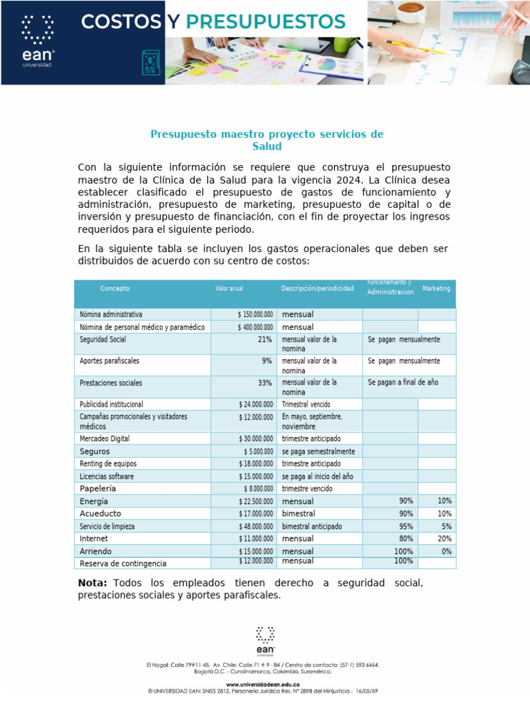 4. Taller Presupuesto Maestro | PDF | Presupuesto | Economias