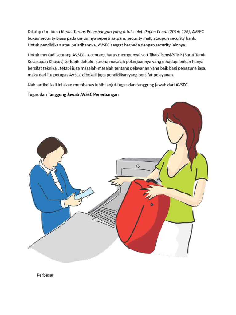 Tugas dan Tanggung Jawab AVSEC Penerbangan | PDF