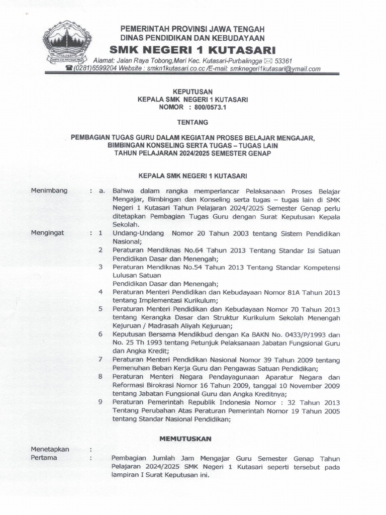 Bangkit Fajar Erawan - 198905202023211008 - Pembagian Jam | PDF