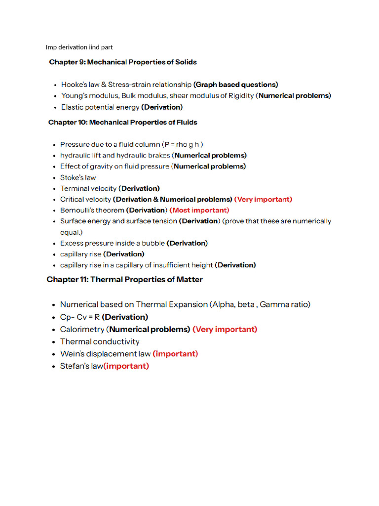 Imp Derivation Iind Part 13-02-2025 | PDF