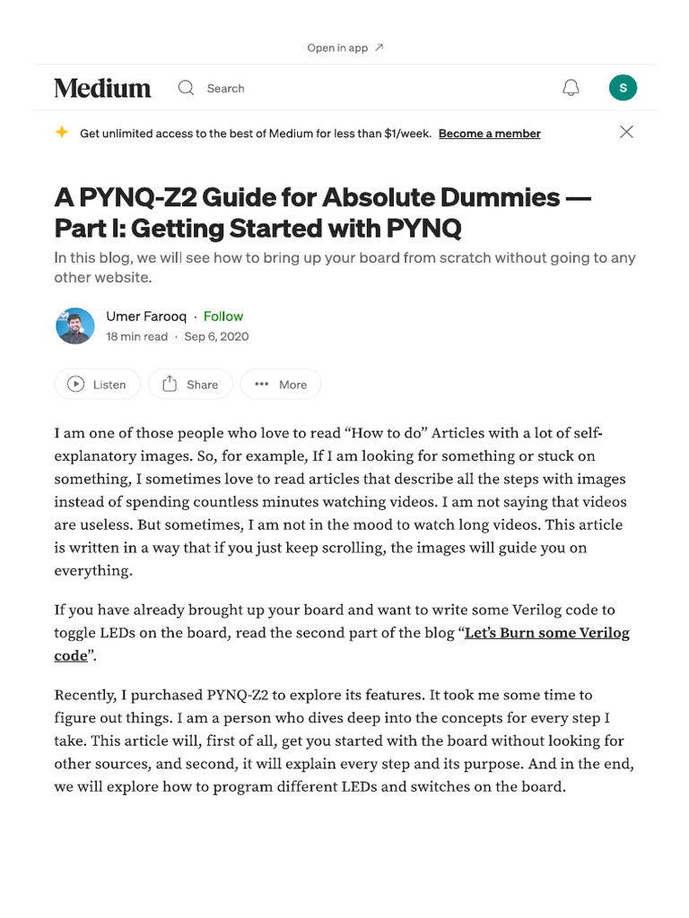 A PYNQ-Z2 Guide For Absolute Dummies - .. | PDF