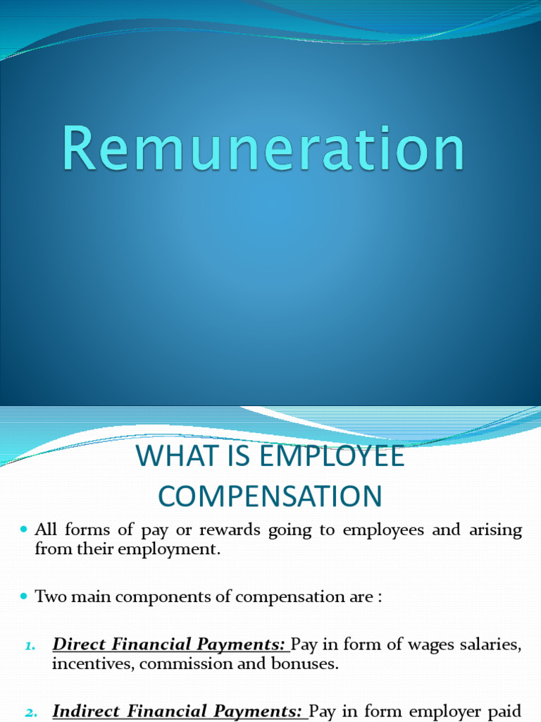 Remuneration | PDF | Incentive | Employment