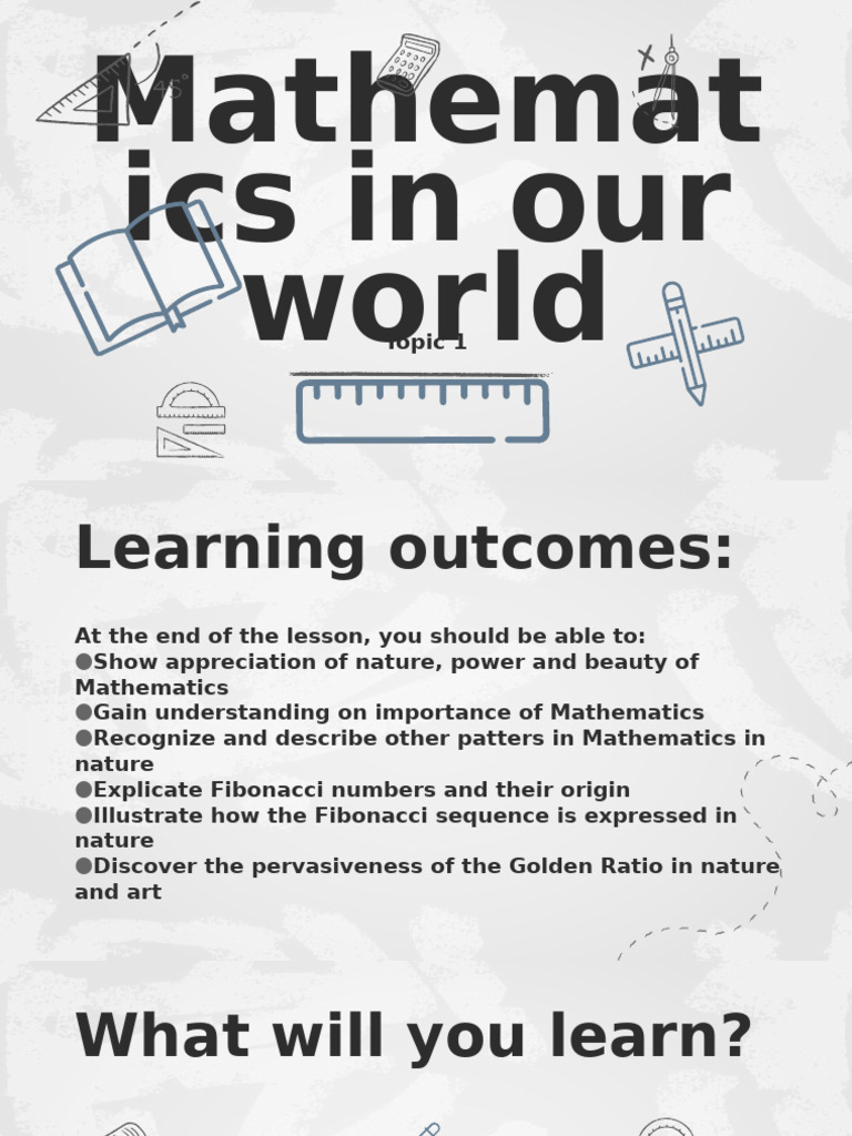 MMW Topic 1 Mathematics-In-Our-World6 | PDF | Mathematics | Arithmetic