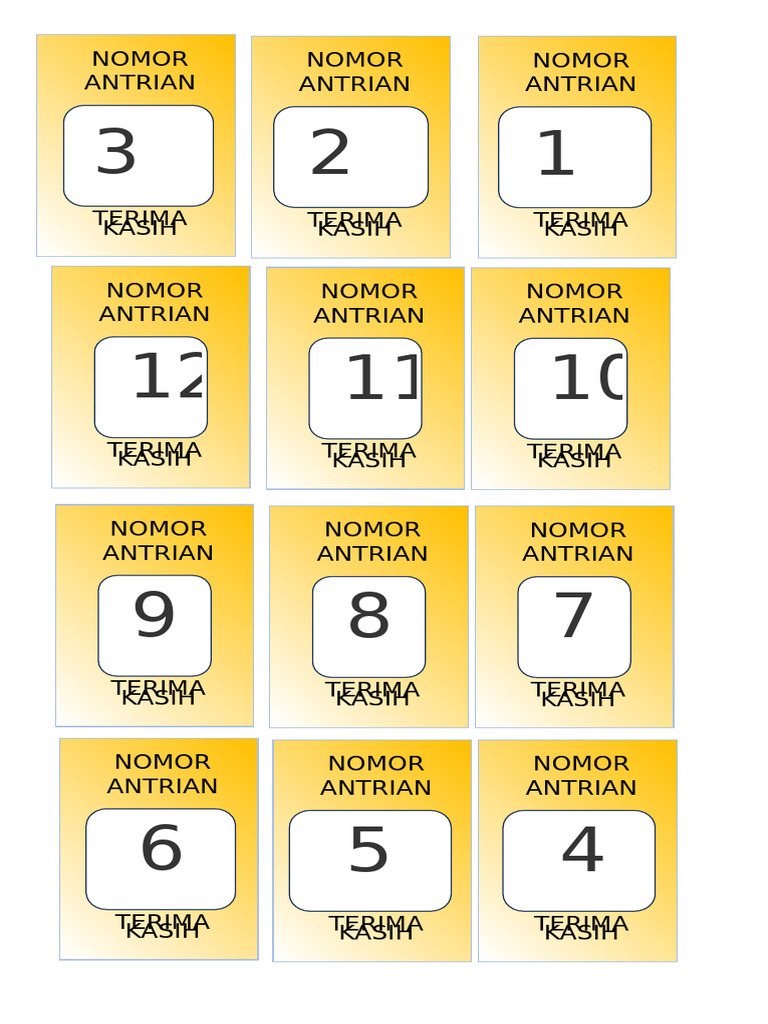 Nomor Antrian | PDF