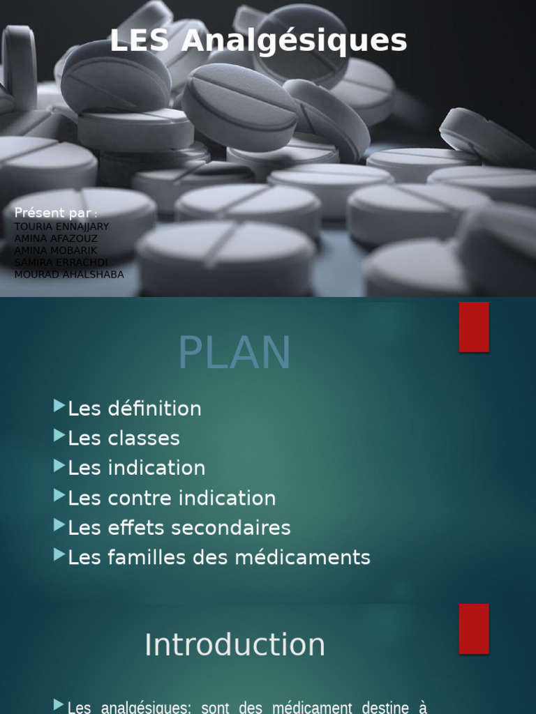 Définition et classes des analgésiques | PDF