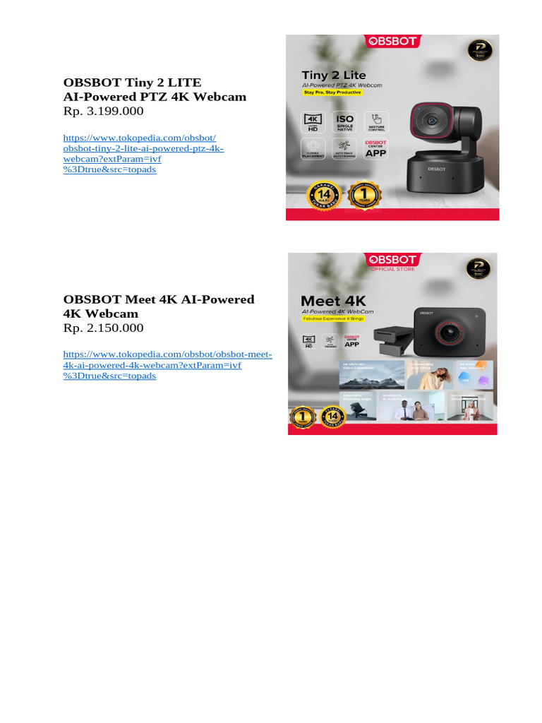 OBSBOT Tiny 2 LITE | PDF