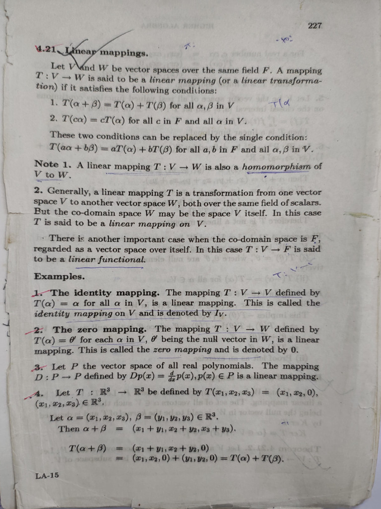 linear_mapping | PDF | Linear Map | Vector Space