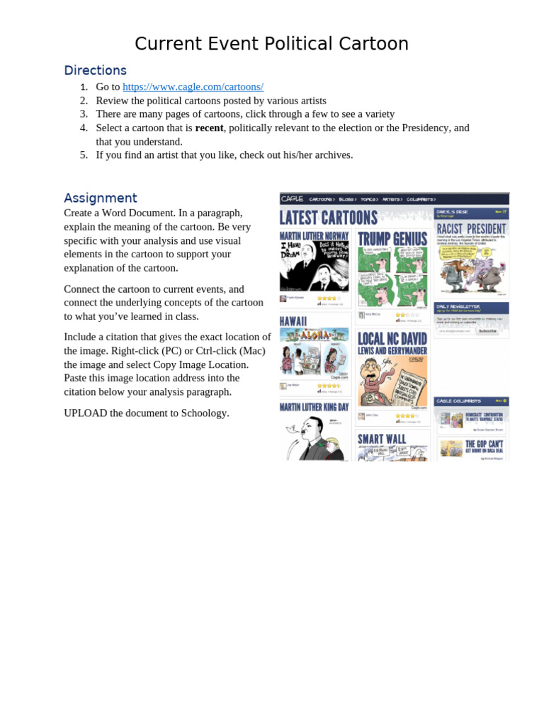 00 - Current Event Political Cartoon | PDF