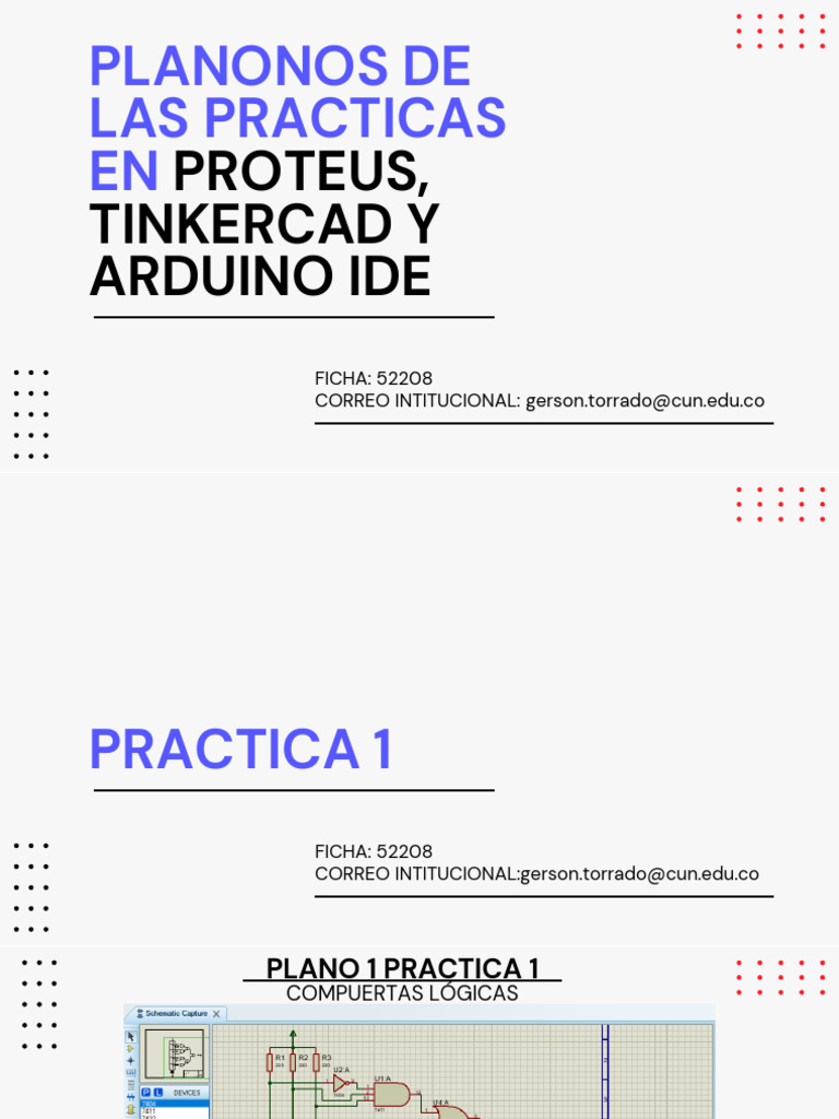 Prácticas en Proteus, Tinkercad y Arduino | PDF | Almacenamiento de datos de la computadora ...