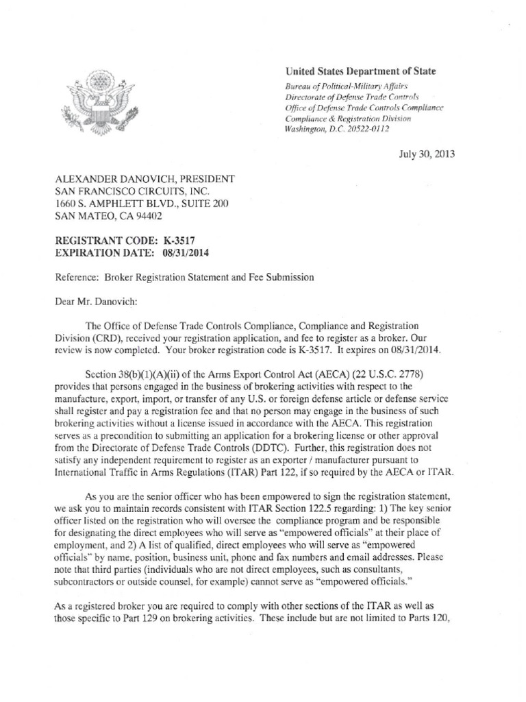 SFC-ITAR-Registration-Certificate | PDF