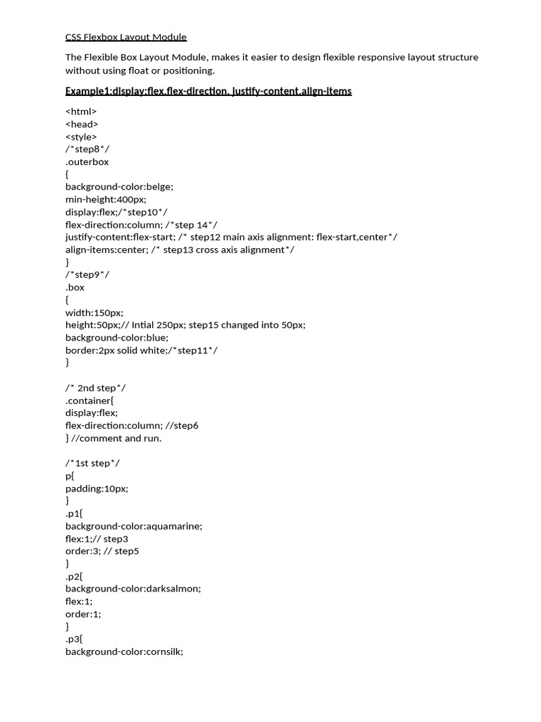 CSS Flexbox Layout Module | PDF | Trees | Botany
