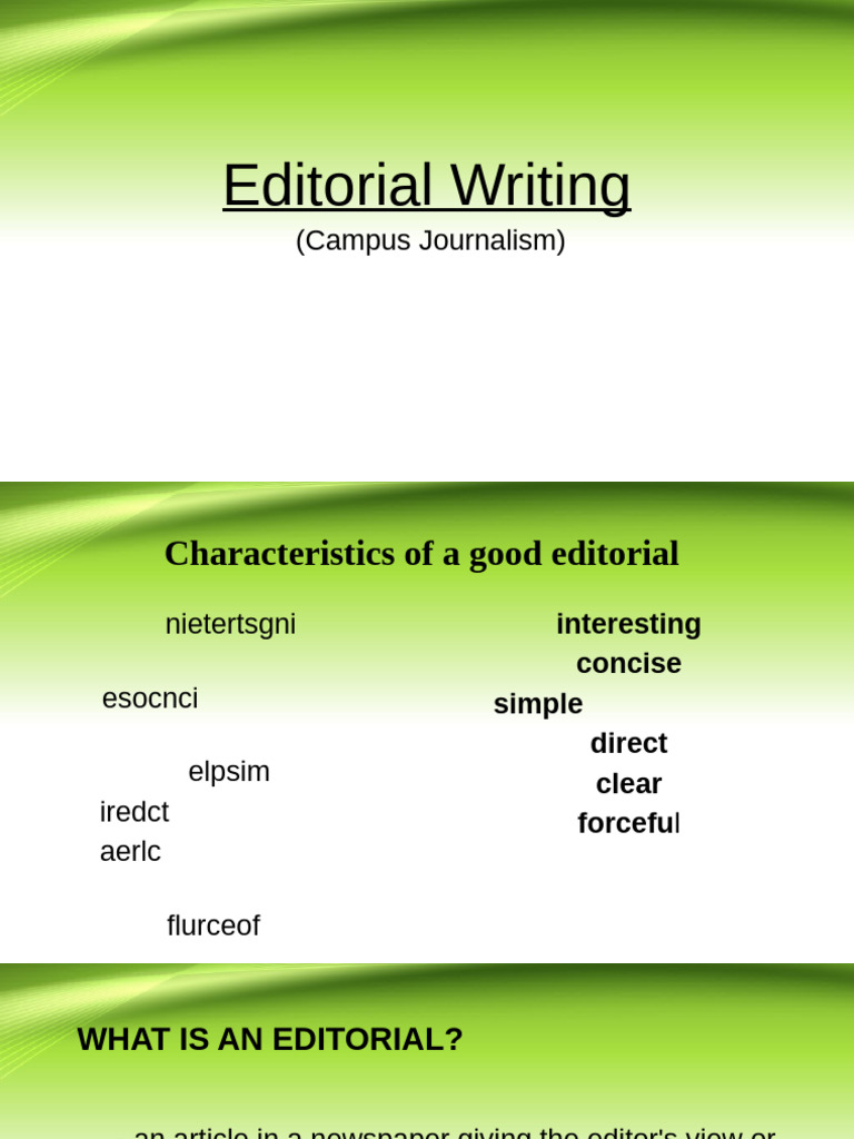 Editorial Writing | PDF