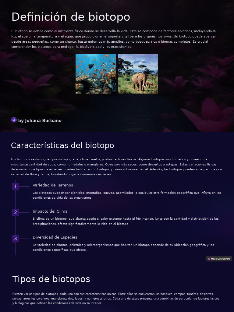 Definicion de Biotopo | PDF | Ecosistema | Biodiversidad