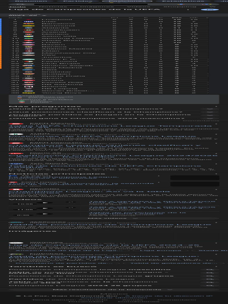 Posiciones de Champions League | PDF | Liga de Campeones de la UEFA ...