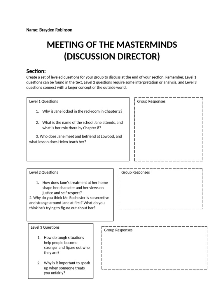 Discussion Director CLAYPOOL | PDF