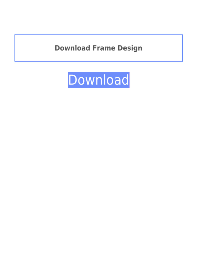 ? Download (BEST) Frame Design | PDF
