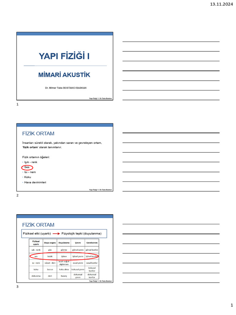 5 - Mimari Akustik - Sesin Temelleri | PDF