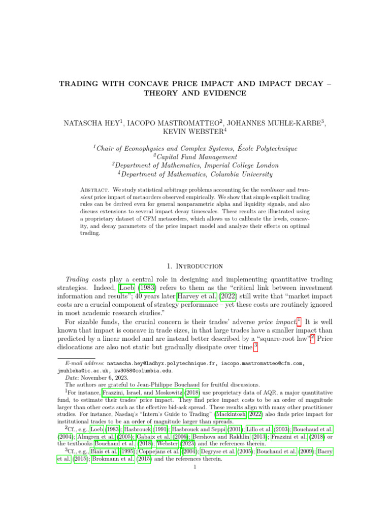 Concave Impact | PDF | Mathematical Optimization | Day Trading
