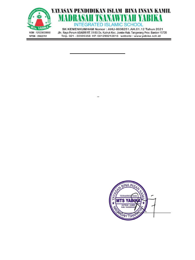 SURAT KETERANGAN DITERIMA | PDF