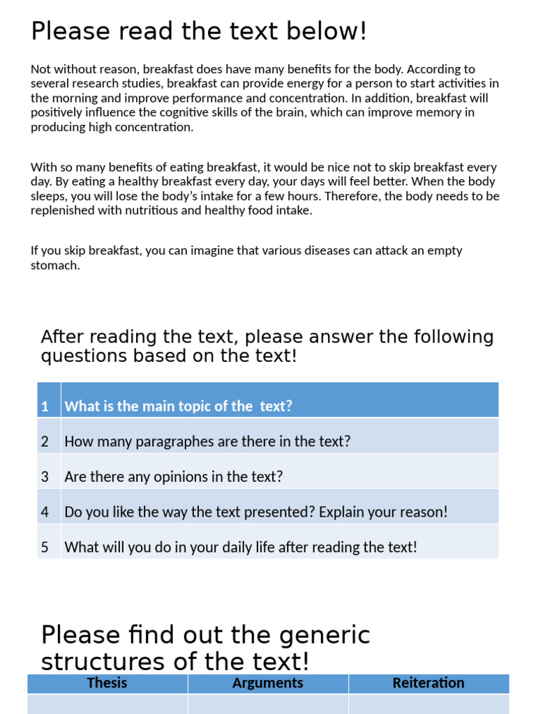 Exposition Text Exercises-1 | PDF