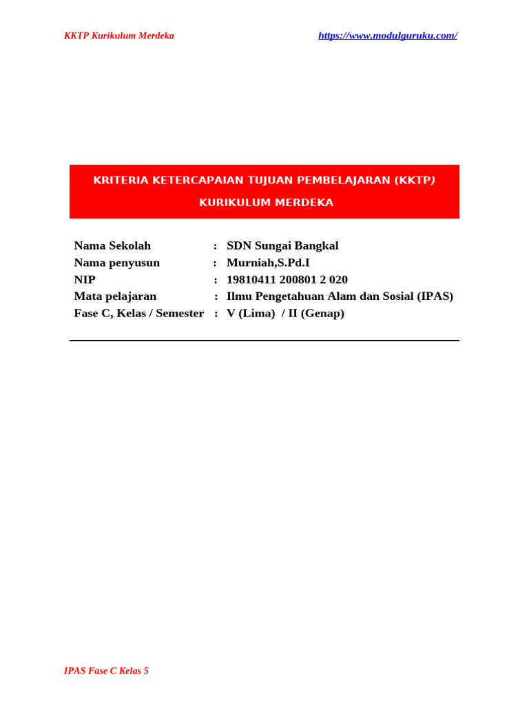 KKTP IPAS Kelas 5 SMT 2 [modulguruku.com] | PDF