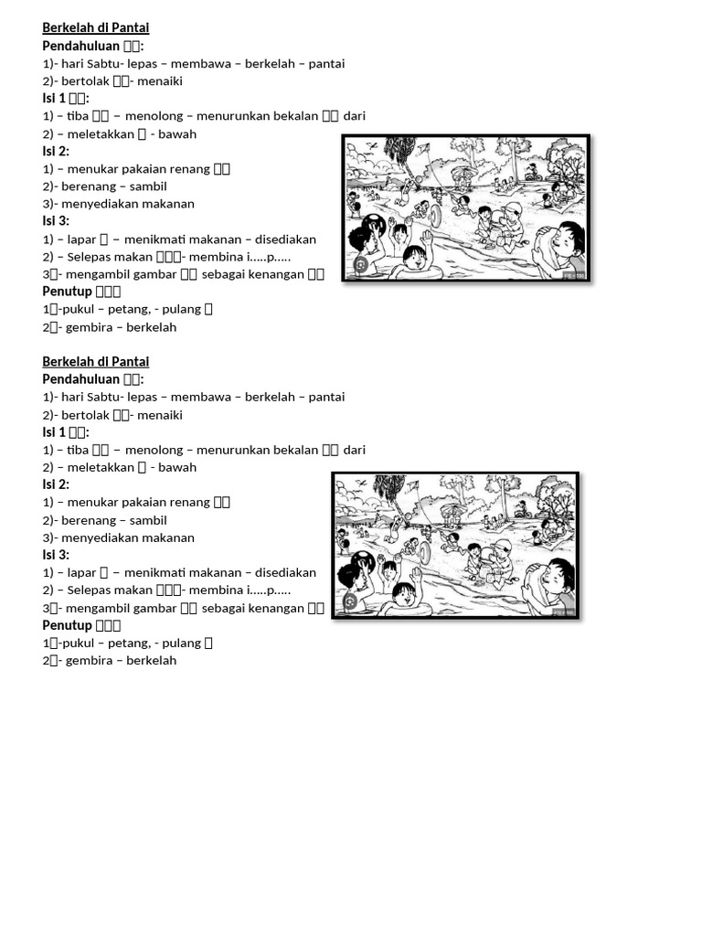Berkelah Di Pantai | PDF