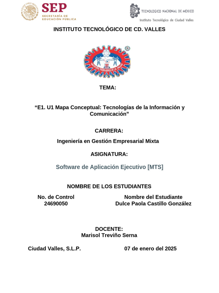 E1.U1 Mapa Conceptual | PDF