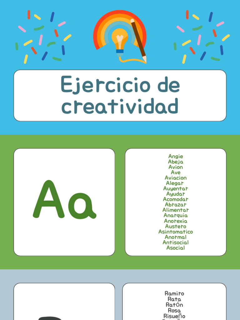 Ejercicio de Creatividad | PDF