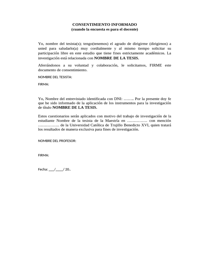 UCT 2024¿ Consentimiento - Asentimiento | PDF