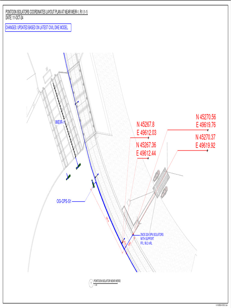 Pontoon Isolator Layout at Weir-1 | PDF