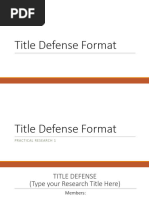 Title Defense Presentation Guidelines | PDF