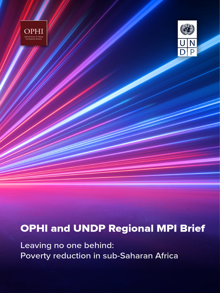 UNDP OPHI Regional MPI Brief Poverty Reduction Sub Sahara Africa | PDF | Poverty | Poverty ...