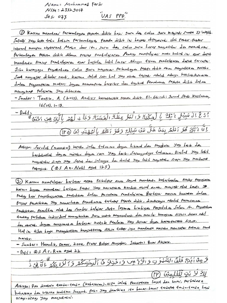 Muhammad Ferdi (23329017) UAS Perkembangan Peserta Didik | PDF