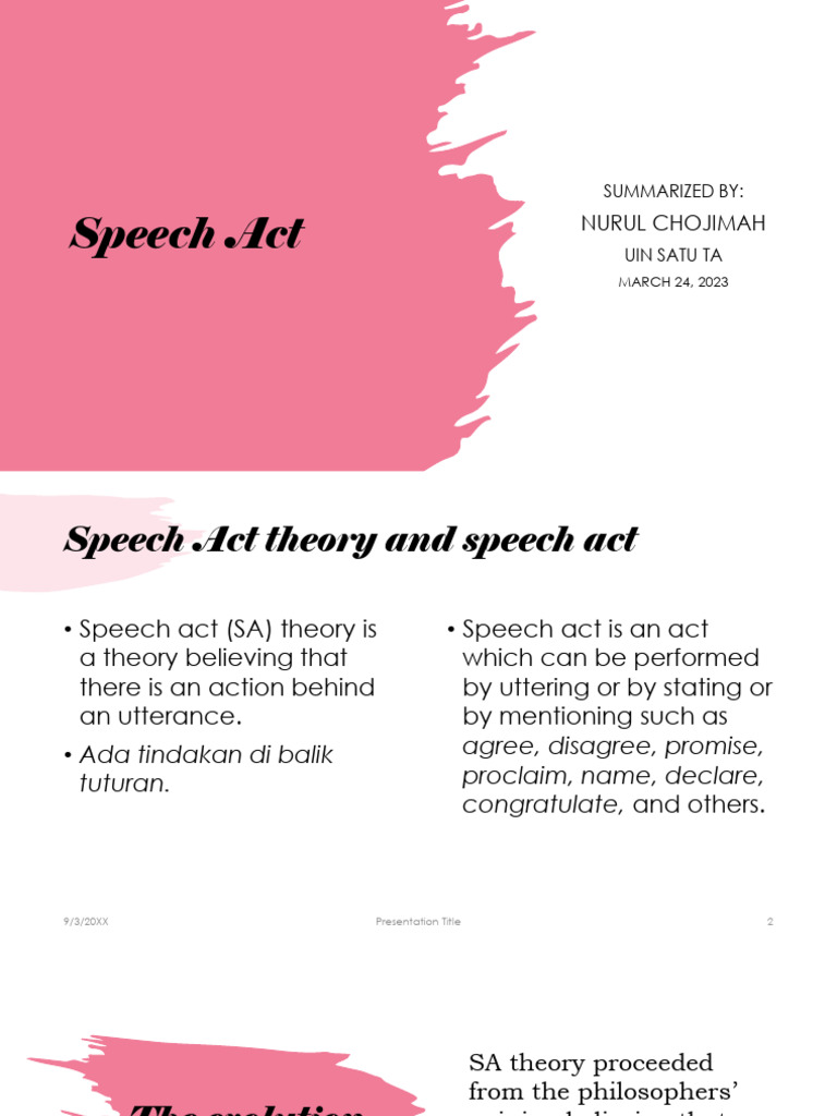 Understanding Speech Act Theory Basics | PDF | Semiotics | Semantics