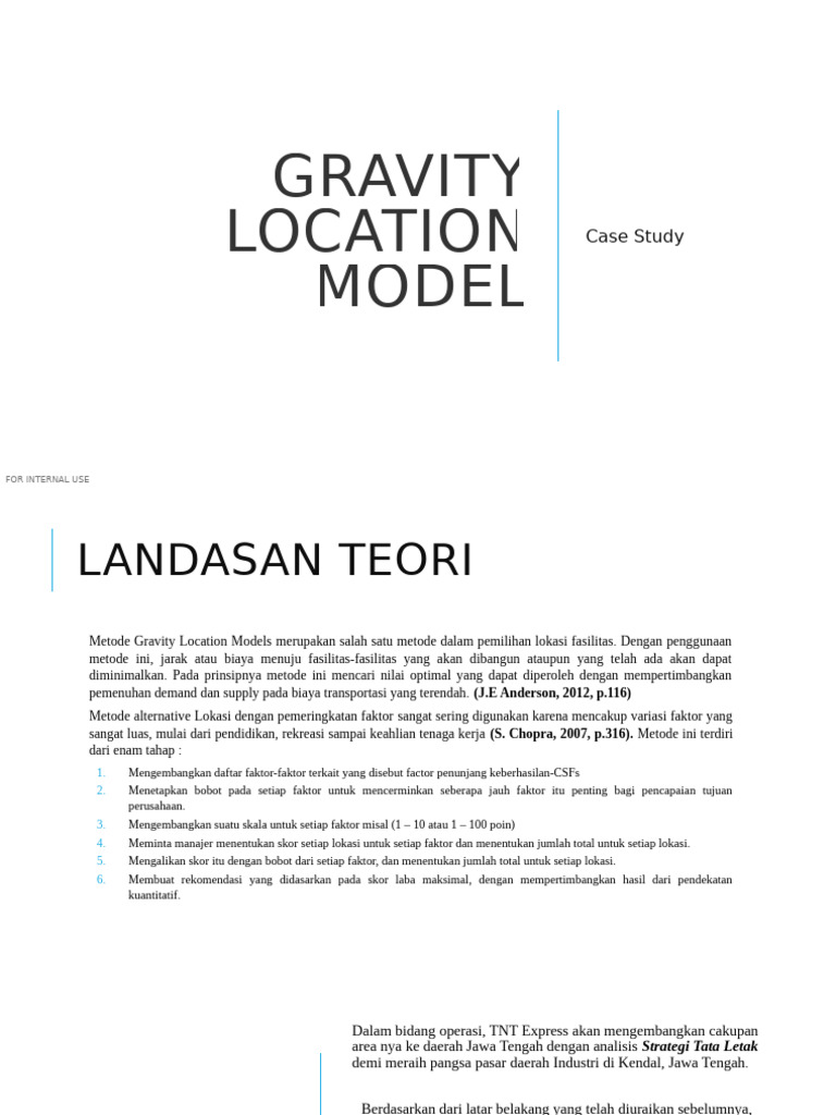 (CLASS-6) Gravity Location Model | PDF