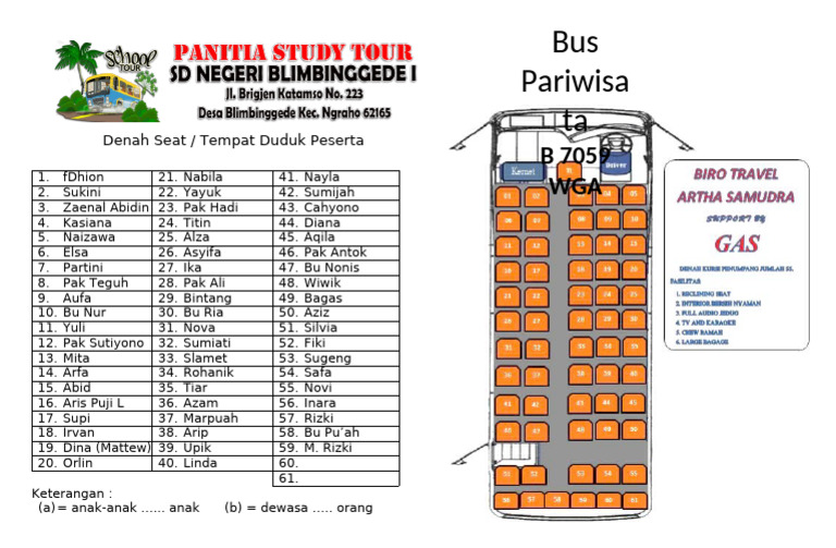 DENAH TEMPAT DUDUK 24-25 | PDF
